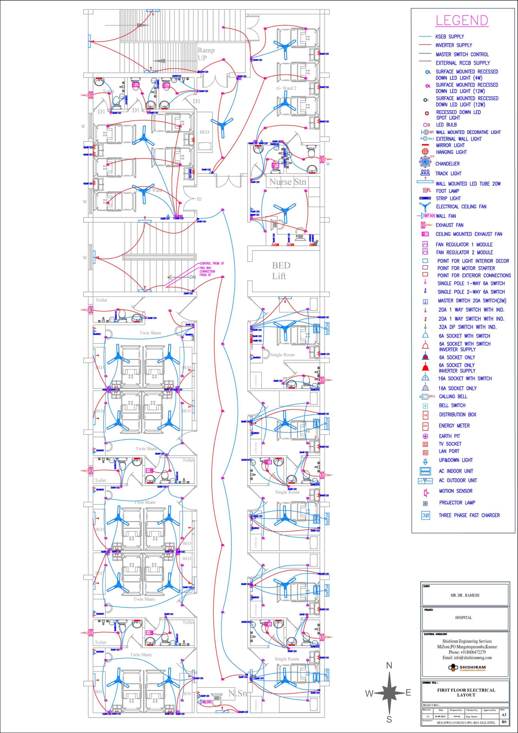 Expert Electrical Drawing for Hospital Buildings - MEP Drawings