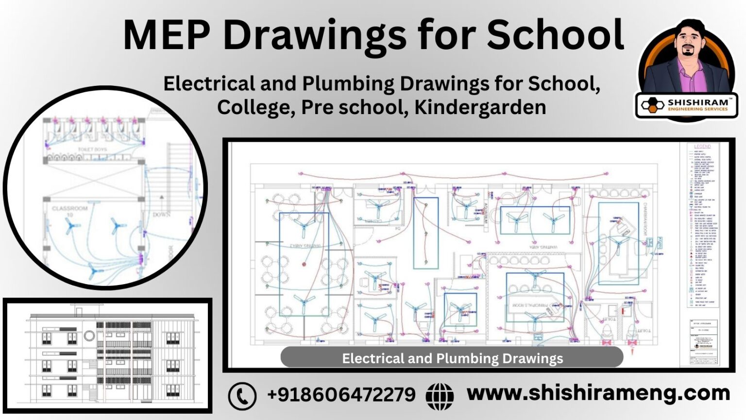 MEP Electrical and Plumbing Drawings For Schools